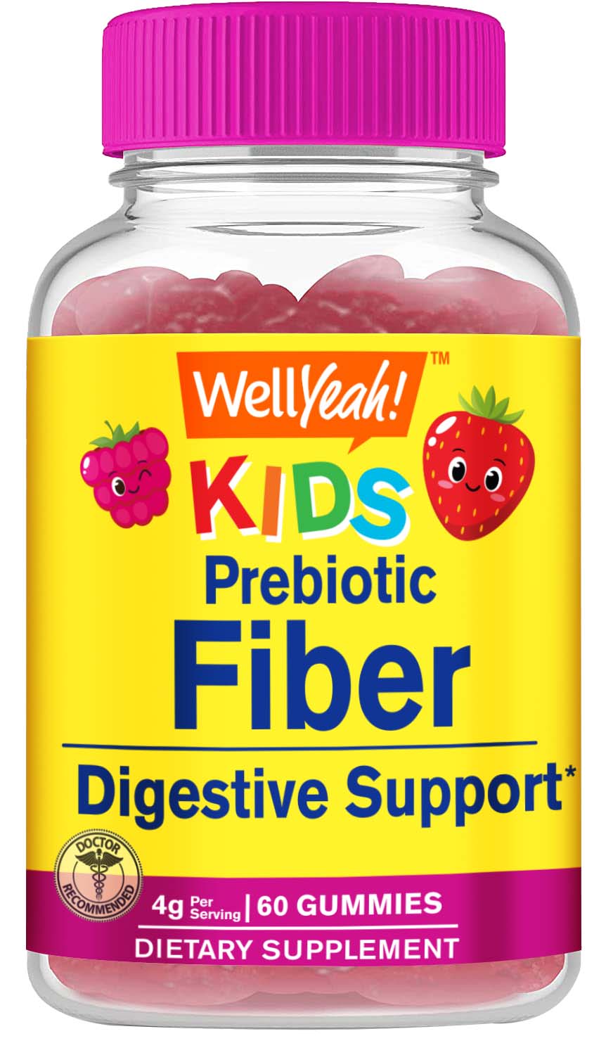 WellYeah Prebiotic Fiber for Kids Gummies
